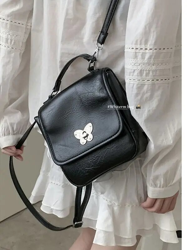 Рюкзаки из искусственной кожи, женские простые корейские модные сумки на плечо, нишевые Bolsos, винтажные женские большие сумки, пригородная студенческая повседневная сумка