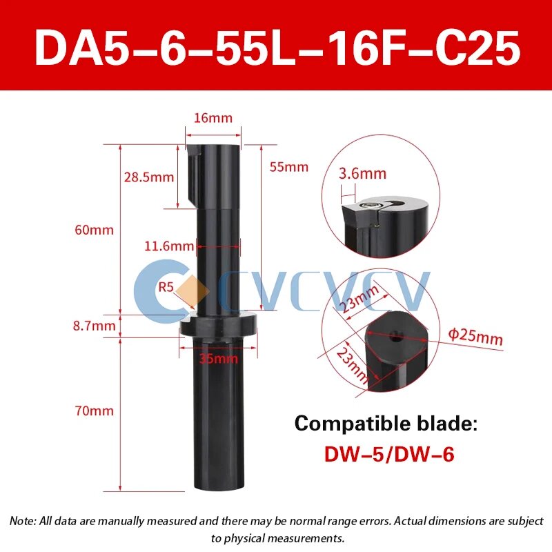 Фреза для обработки шпоночного паза DW-2 2 мм - DW-14(-7.5) 14 мм DA5-6-55L-16F-C25