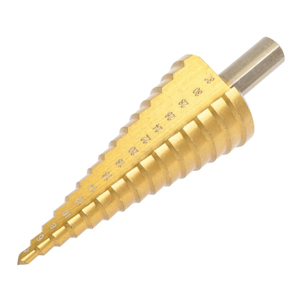 Сверло ступенчатое стандарт SKOLE (SS1) 4-32мм 1шт/уп SS1-432, Количество ступеней - 15