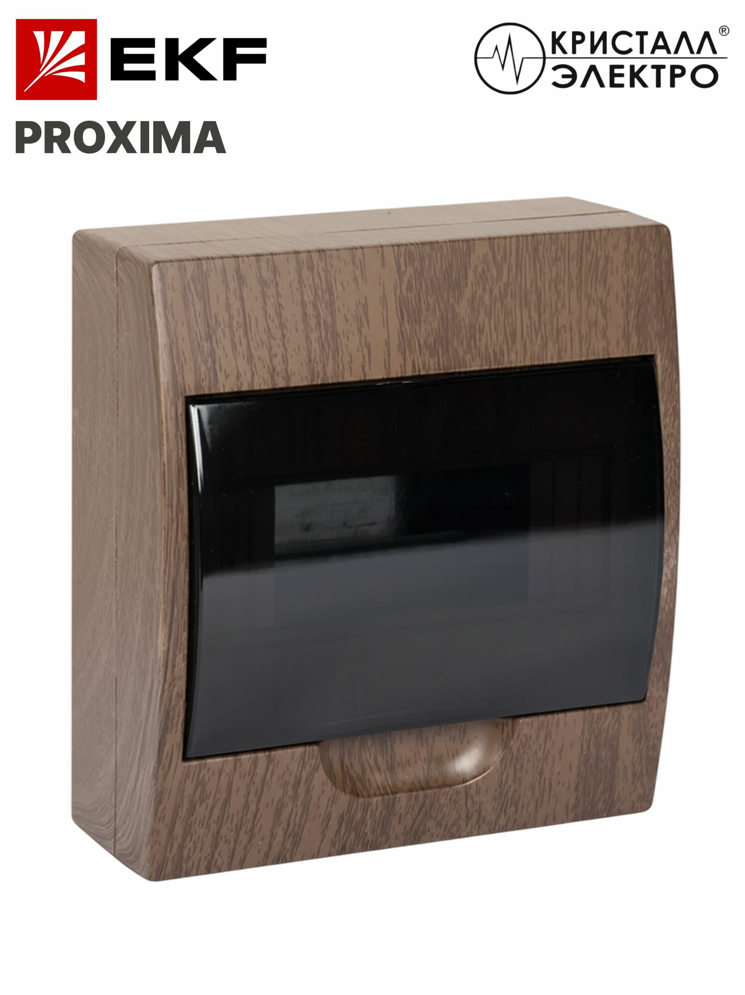 Щиток для автоматов 8мод навесной темное дерево IP41 ЩРН-П EKF PROXIMA