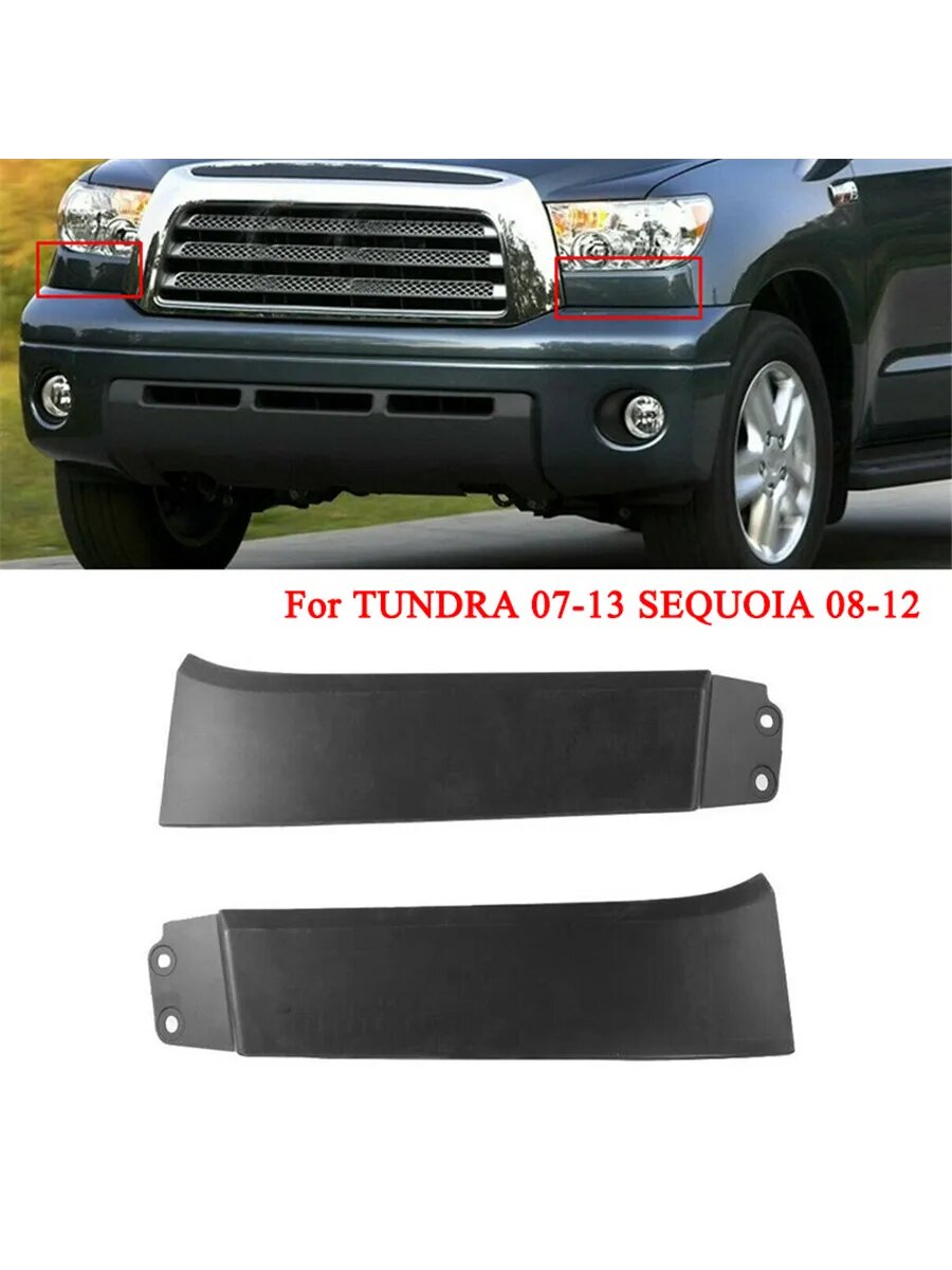 Пара Накладок На Решетку Переднего Бампера, Наполнитель Фар Для Tundra 2007-13/Sequoia 08-12