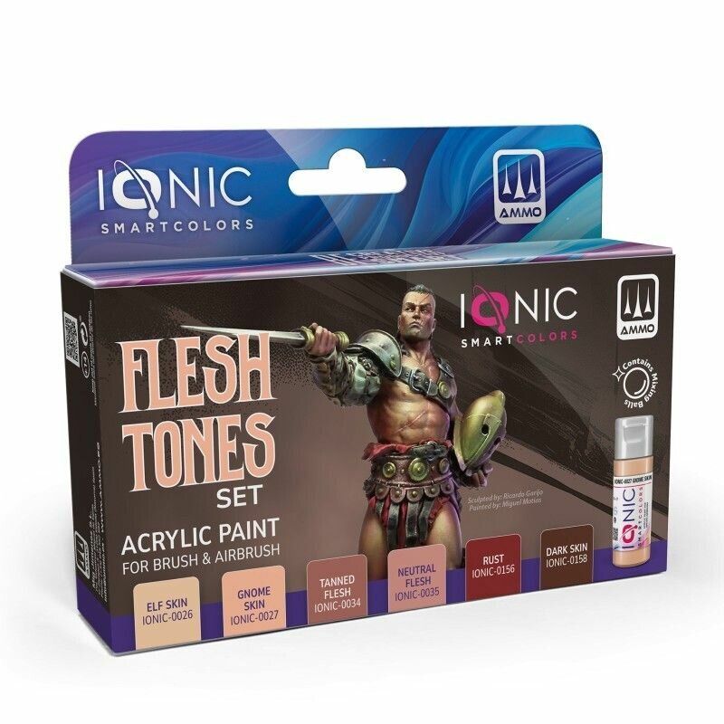 Набор акриловых красок IONIC Smart Colors - Flesh Tones Set