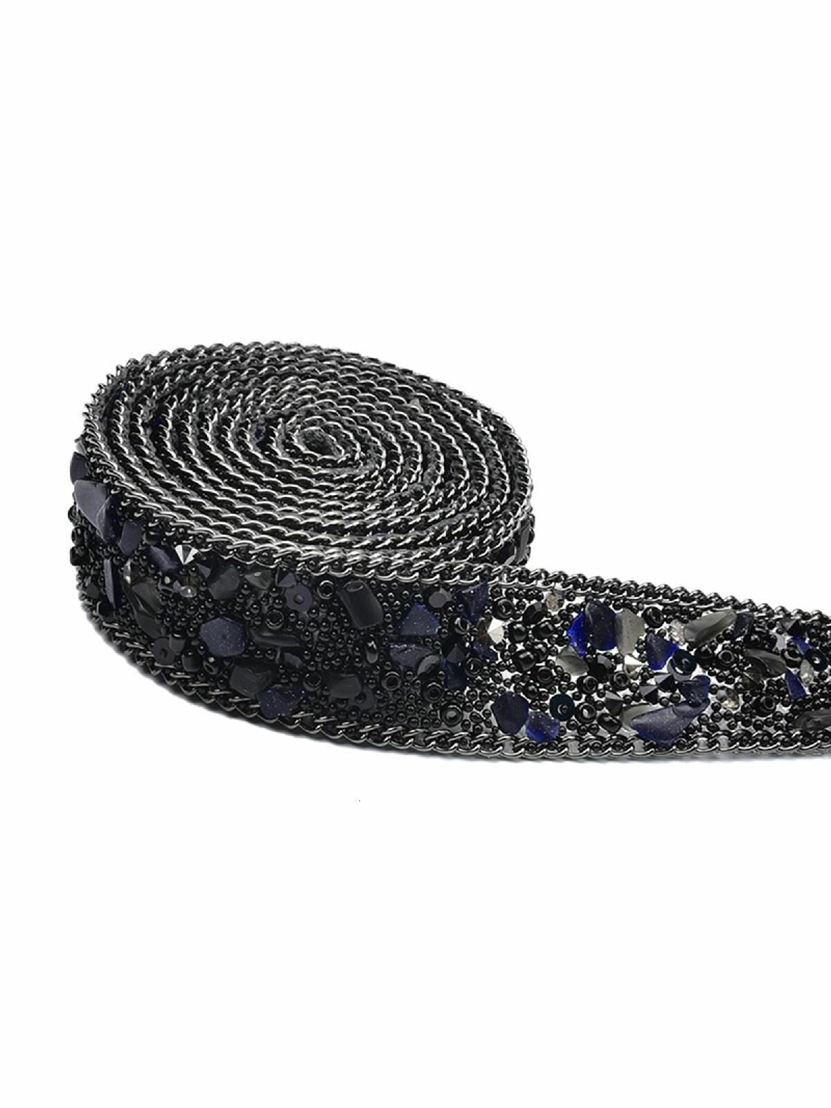 Блестящая лента со стразами, - 6