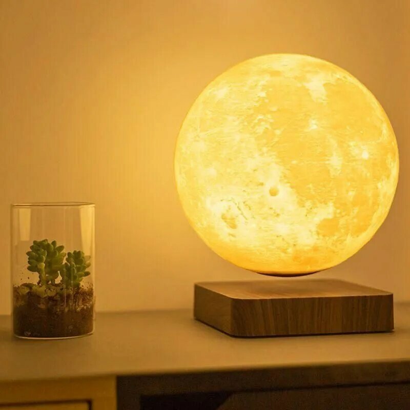 Левитирующий Луна / 3D светильник луна / Три регулируемых цвета