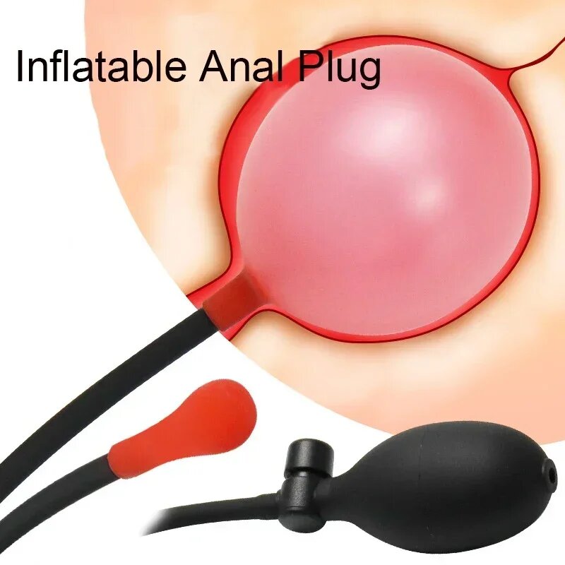 Надувная анальная пробка, анальный расширитель для БДСМ, анальная пробка, расширитель, стимулятор точки G, массажер простаты, секс-игрушки для взрослых18