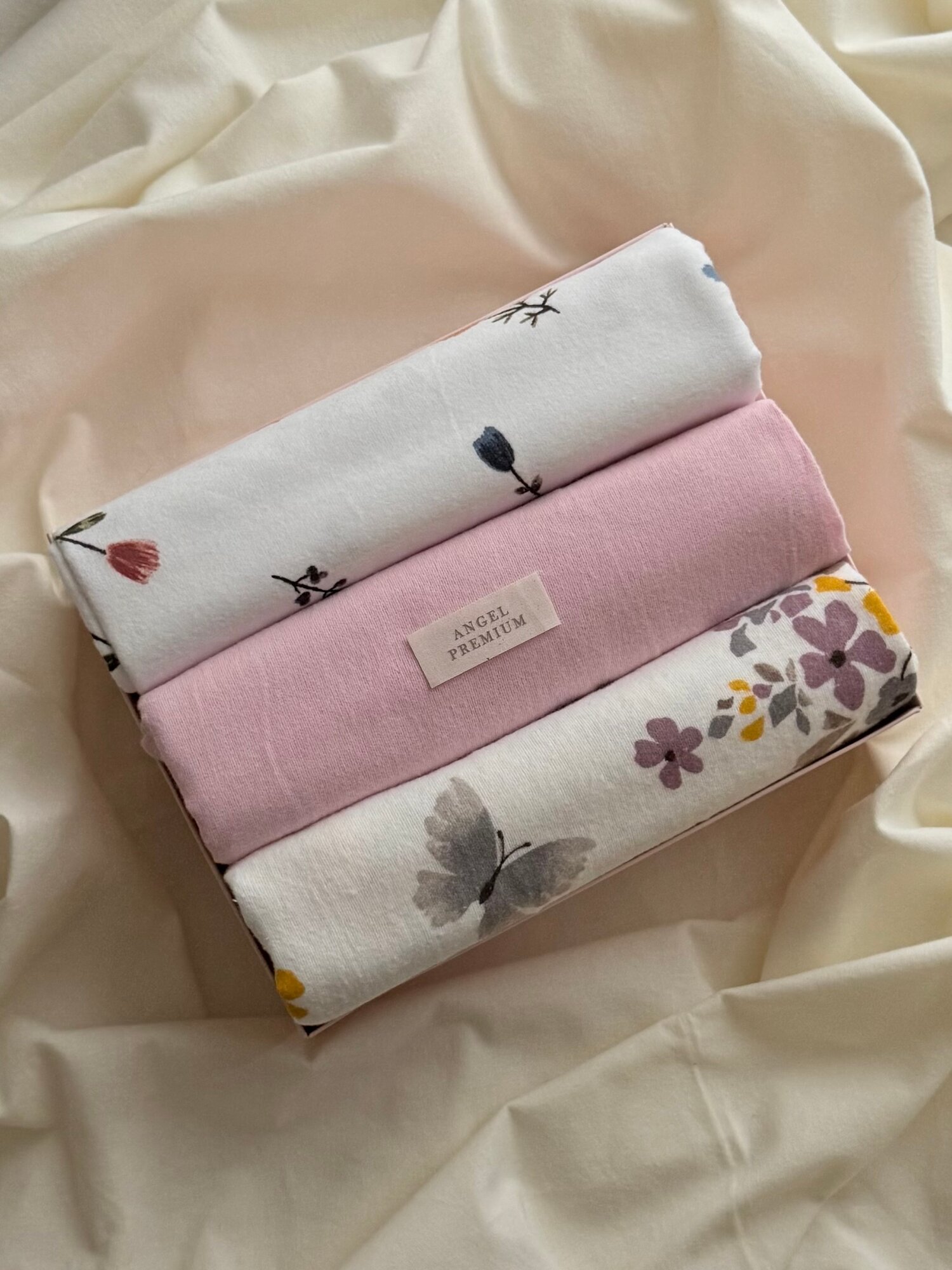 Набор больших фланелевых пеленок 100х120 ANGEL PREMIUM