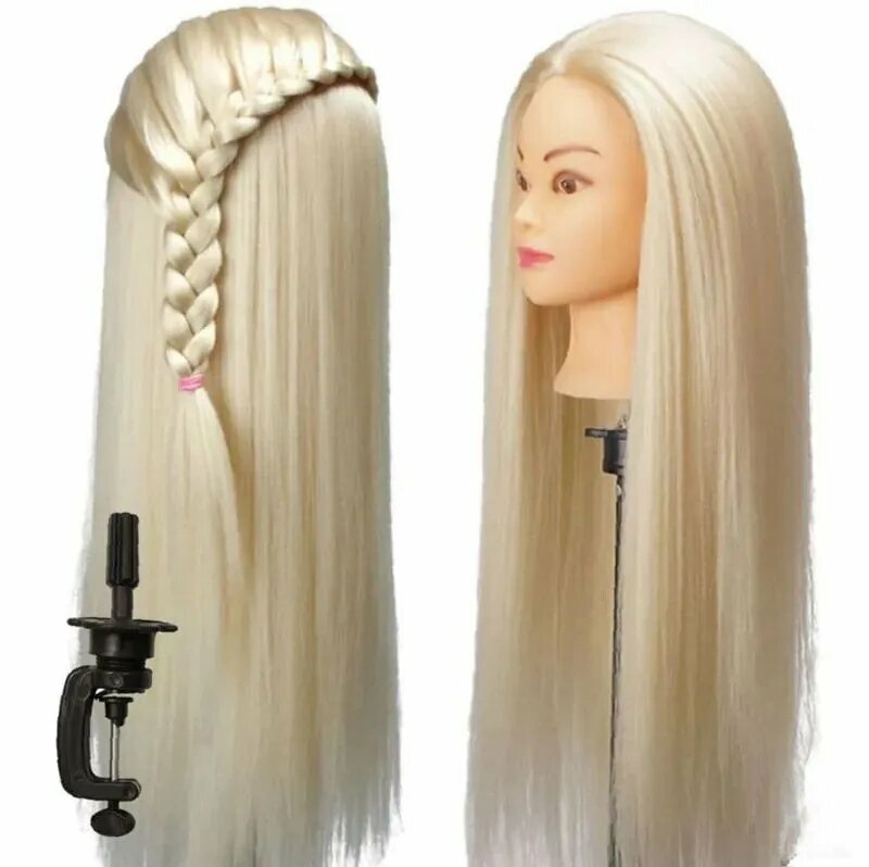 Манекен для причёсок и макияжа, волосы 65 см, термостойкий протеин, с настольным кронштейном