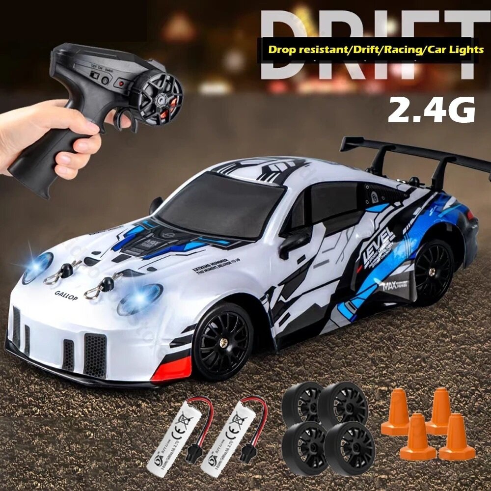 Радиоуправляемая машинка 1/24 911 Drift Racing 2.4G, ударопрочная, высокоскоростная, с подсветкой, для соревнований, гонок, модель автомобиля на дистанционном управлении, игрушка, подарок.