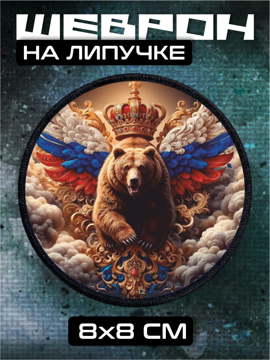 Шеврон на липучке Россия флаг