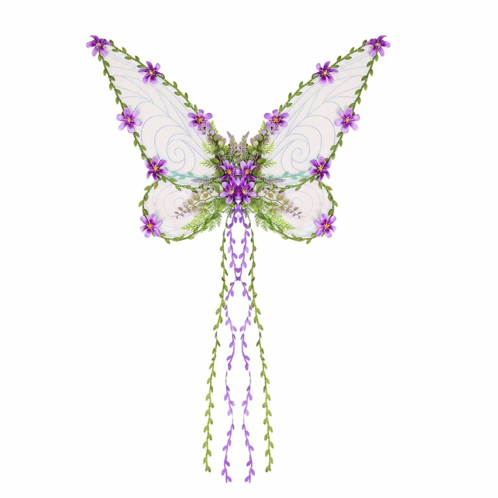 Гирлянда из крыльев Цикады, украшенная крыльями Ангела-Фиолетовый-Бабочка