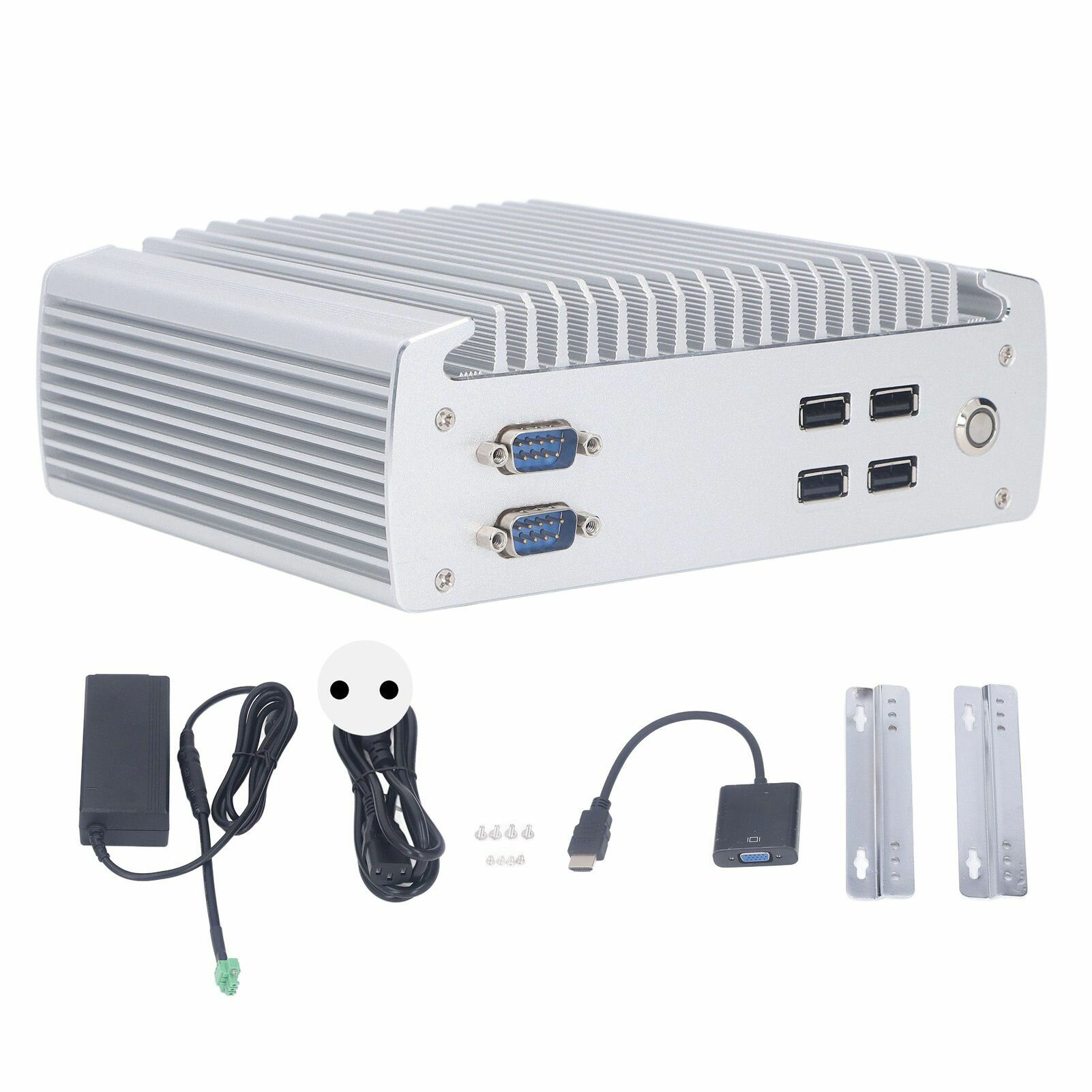 Мини-настольный компьютер 4G, 128 ГБ, низкий уровень шума, быстрое рассеивание тепла, мини-ПК для здравоохранения, логистики, 100 240 В, вилка европейского стандарта