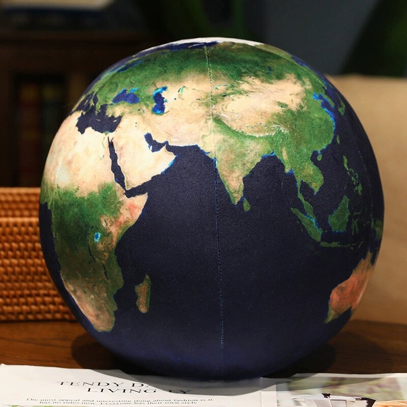 Мягкая игрушка-планета: солнце, Земля, сферическая кукла-подушка, подарок для мальчиков темно-синяя земля_около 17cm