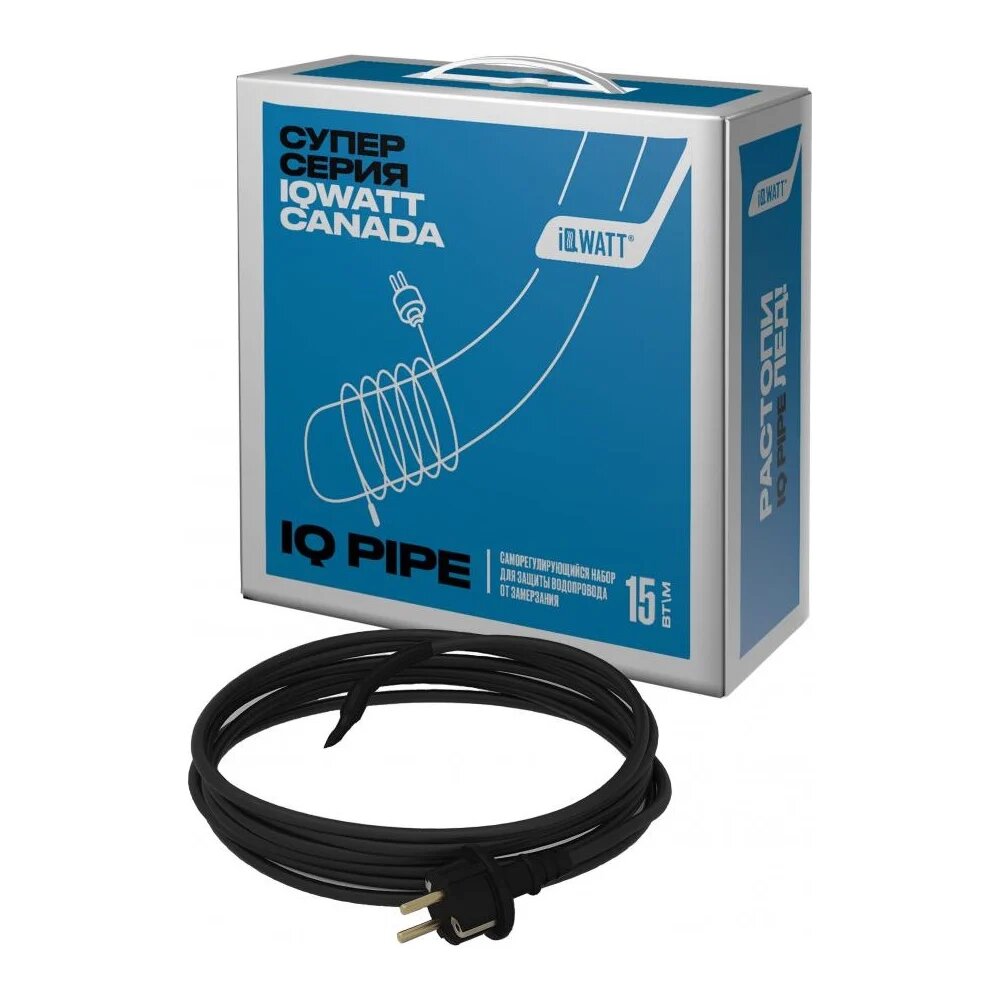 Комплект для обогрева труб IQWATT IQ PIPE, саморегулирующийся, 19 м