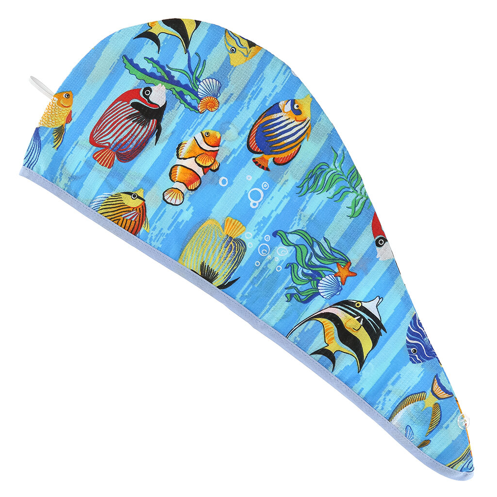 Чалма для бани и сауным Домашняя Мода “таиланд”, вафельная, хлопок 100%, 28х62 см (Чб-1)