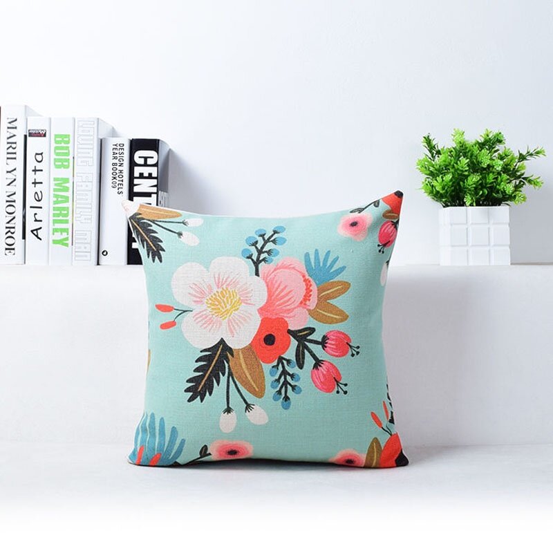 Наволочка premium vivid flower floral plants linen, 18, размер 8