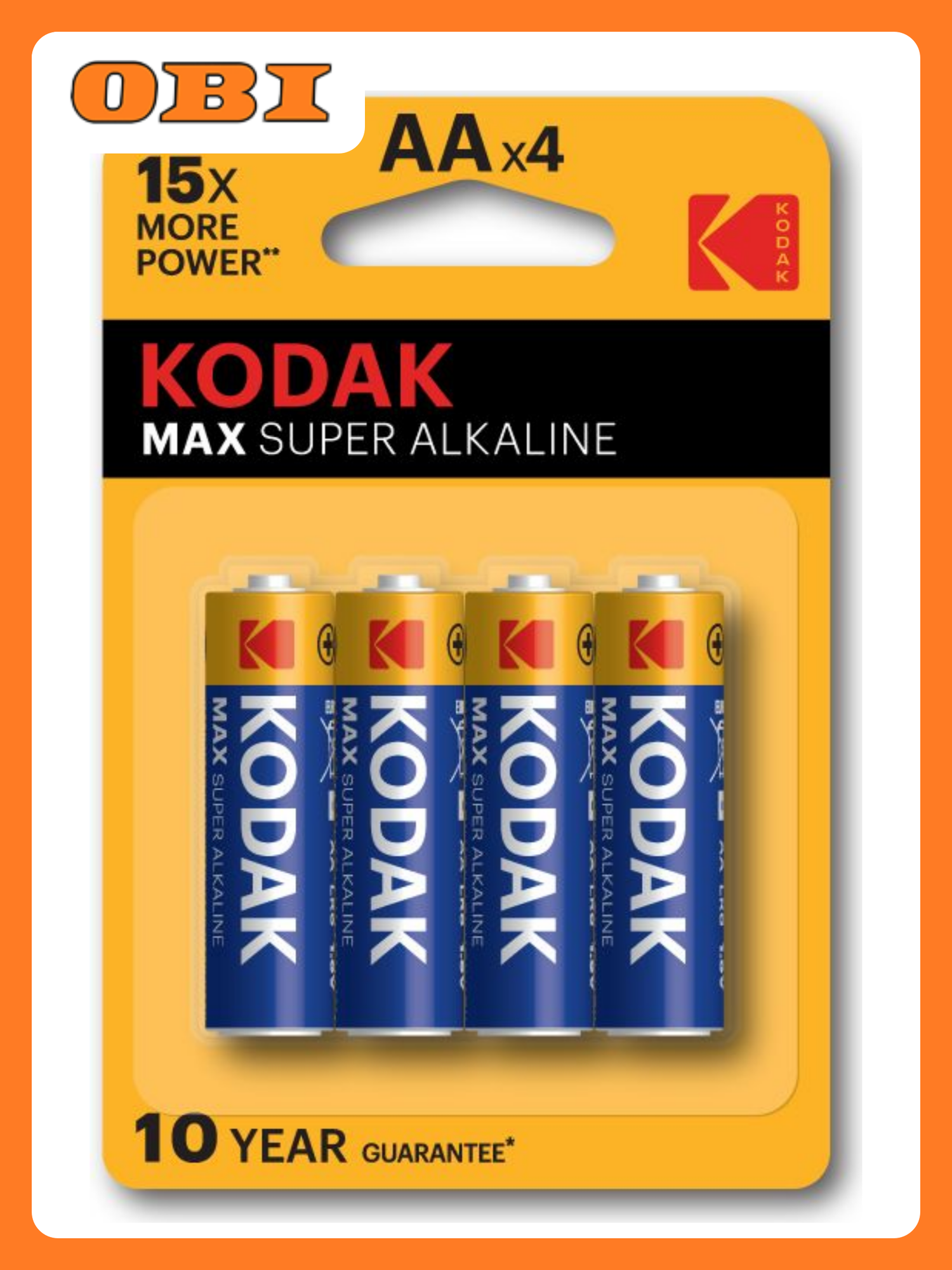 Алкалиновые батарейки Kodak 27A/AA, 4 шт.