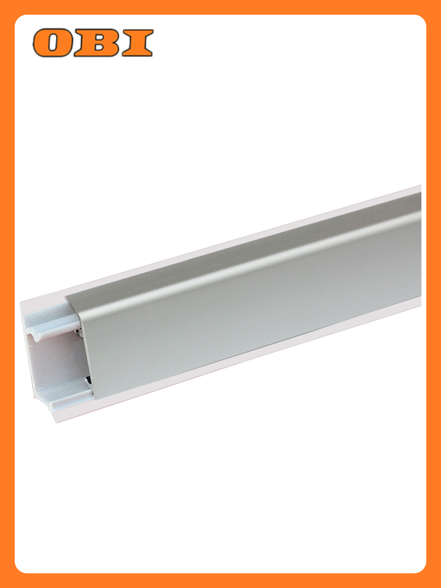 Плинтус для столешницы Квадра алюминий матовый серебристый 3050 мм