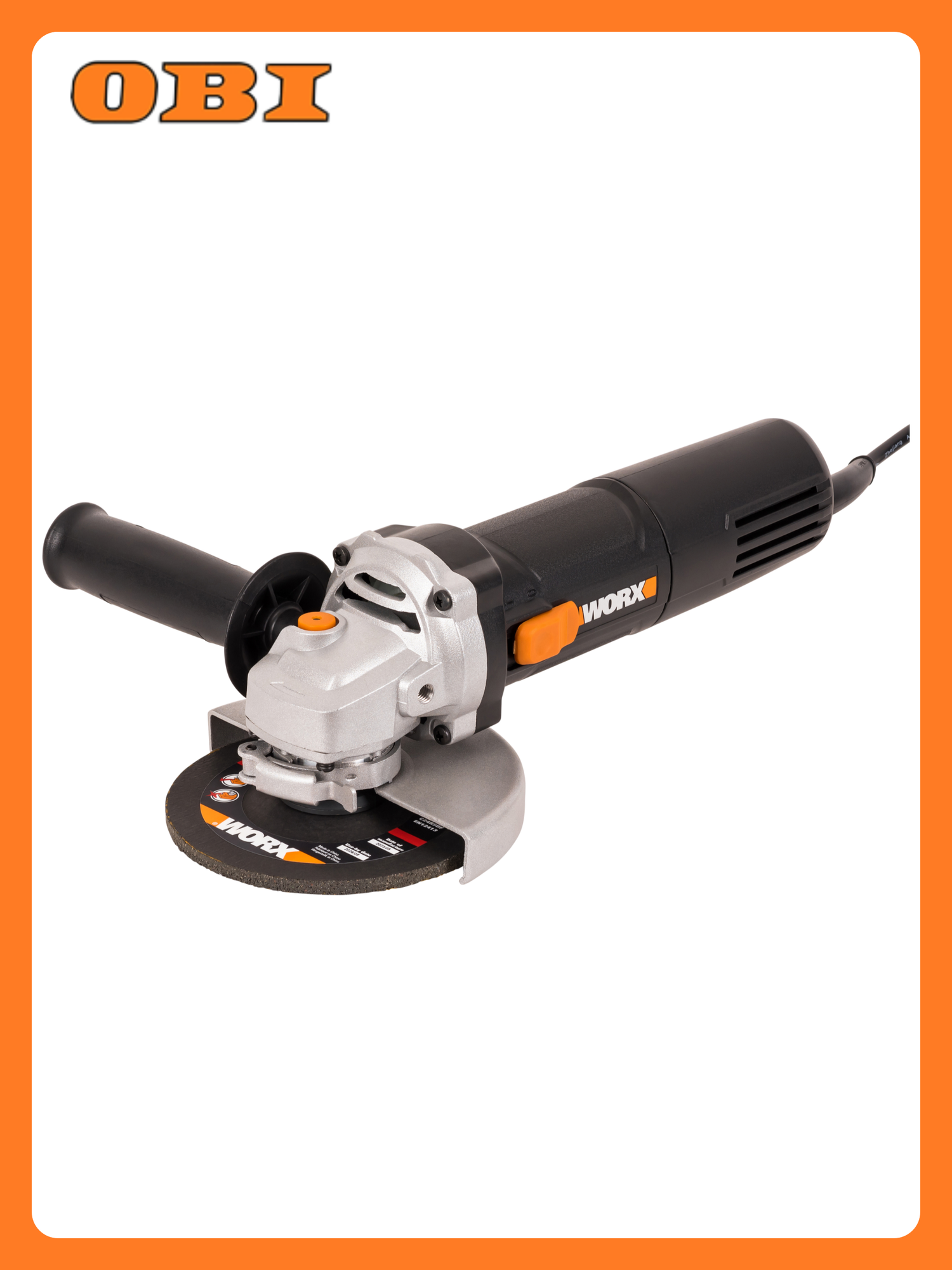 УШМ WORX WX718, щеточный двигатель, антивибрационная система, 900 Вт, 125 мм