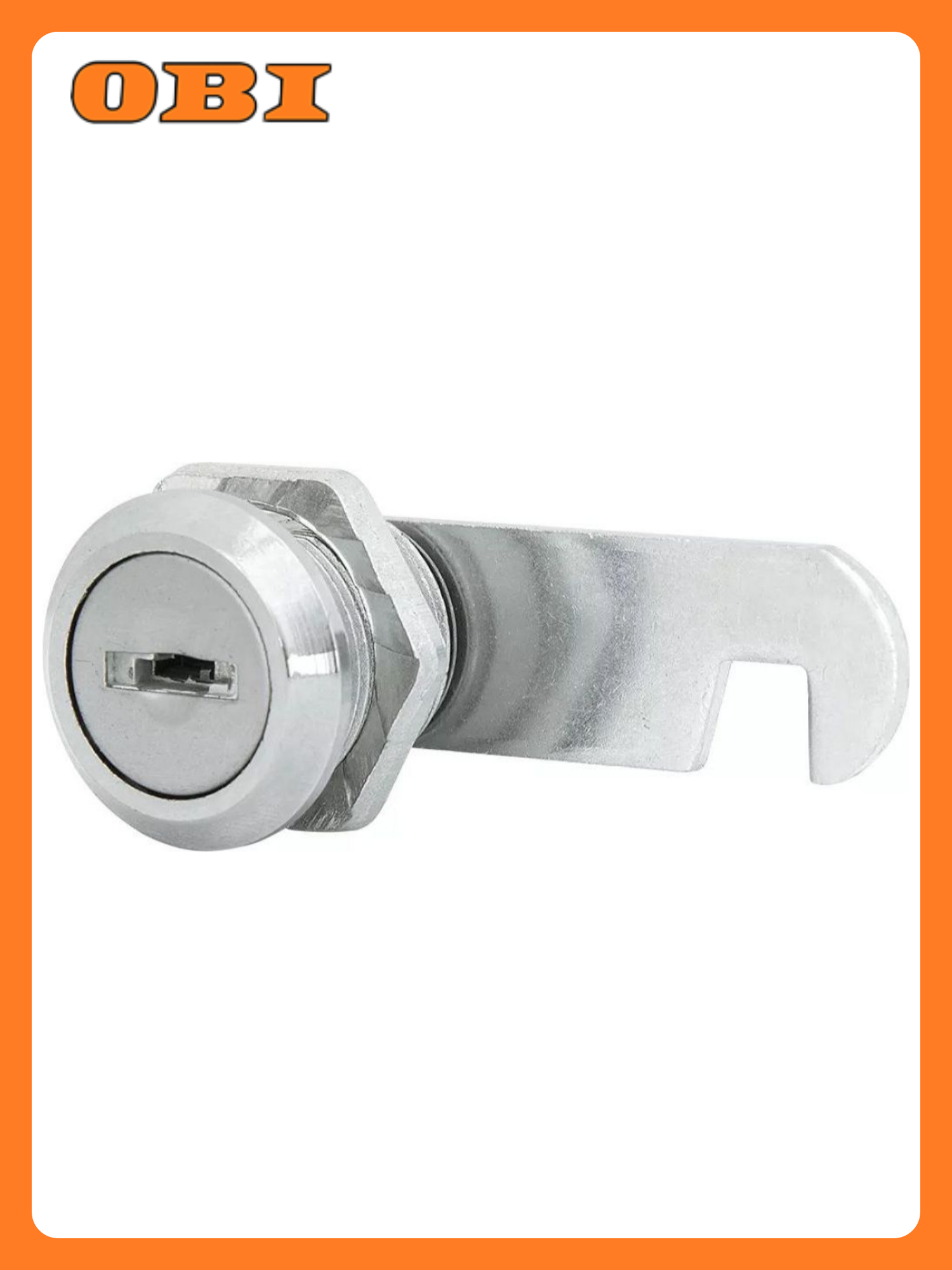 Замок почтовый Palladium ML-16, цинковый сплав, серый, 16мм, 2 ключа