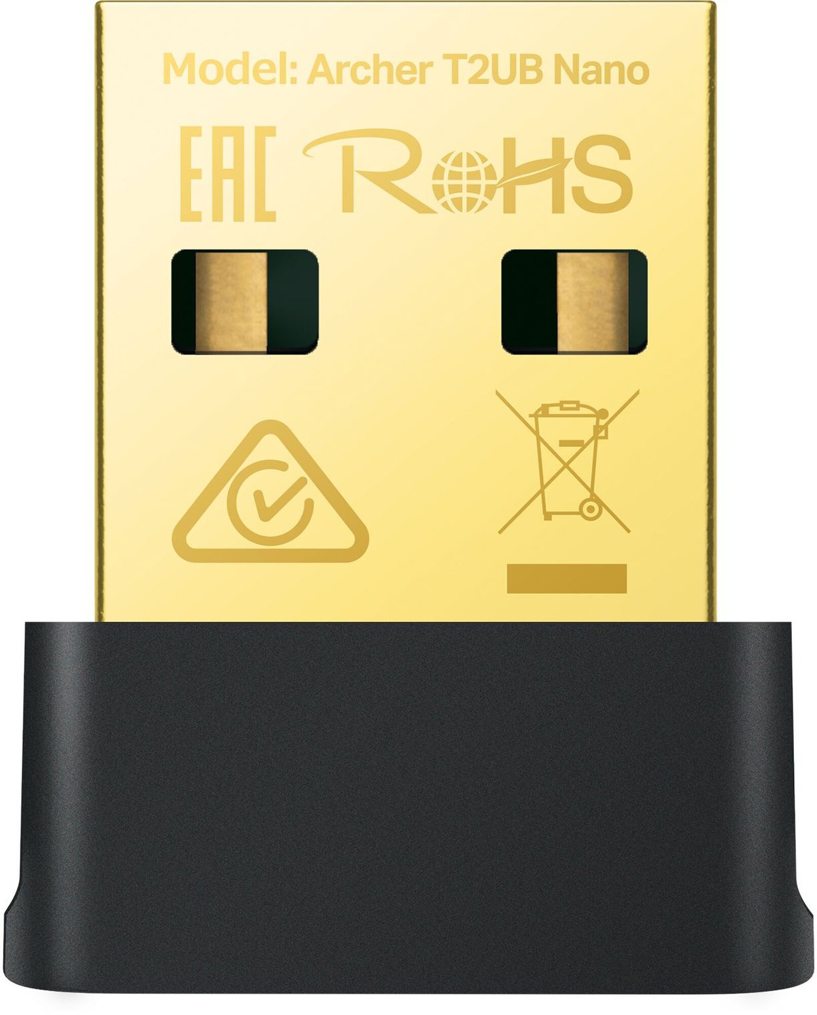 Сетевой адаптер Wi-Fi TP-Link Archer T2UB Nano, черный, компактный, высокая скорость