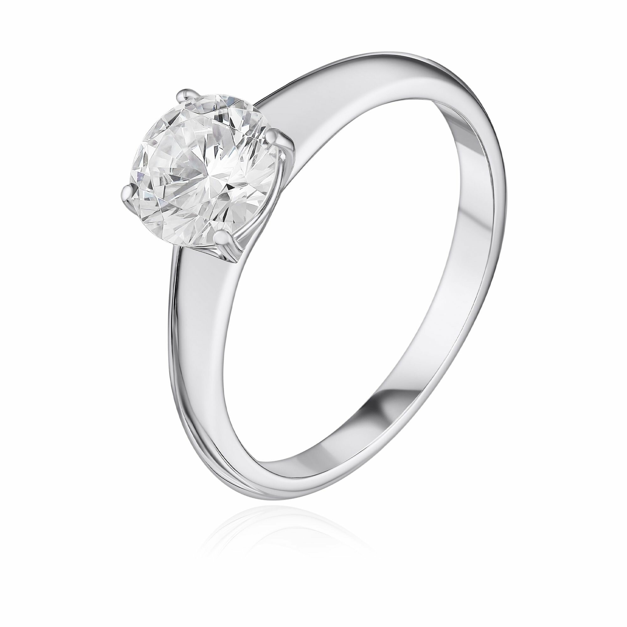 Кольцо, серебро, 925 проба, фианит