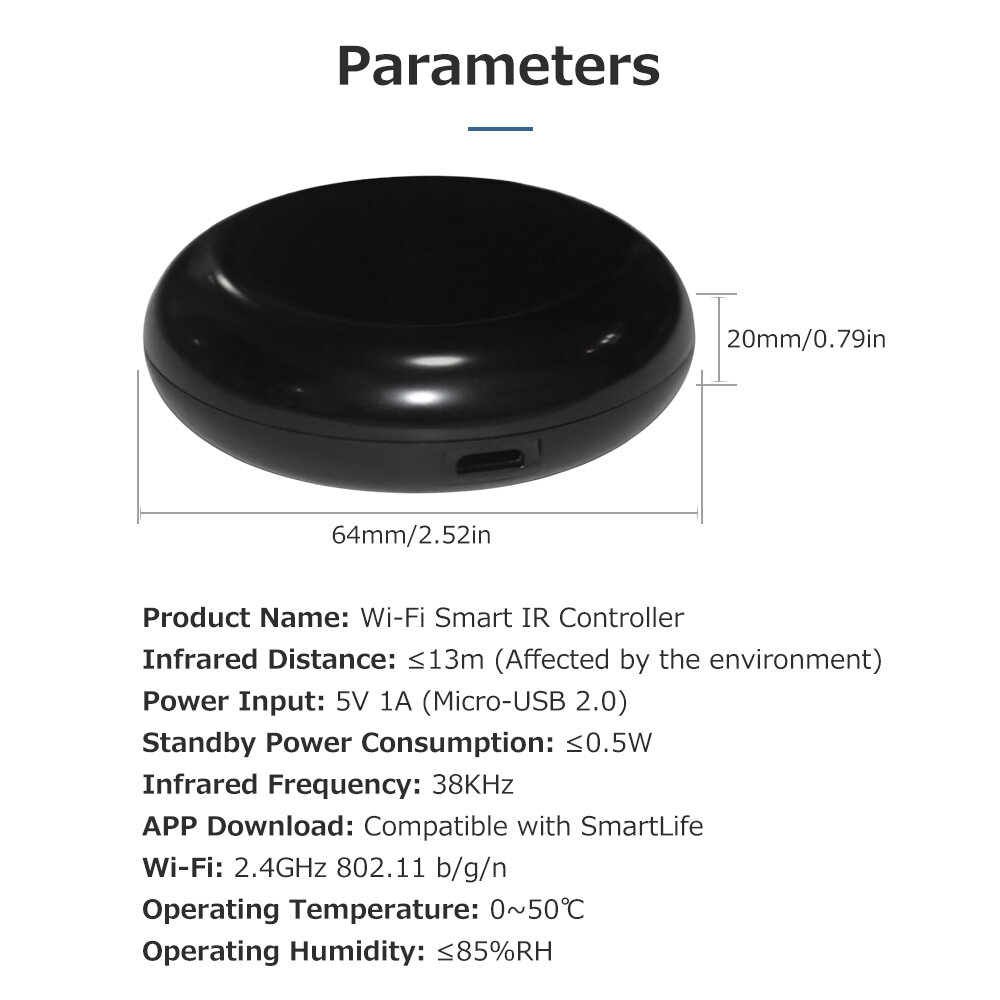 Умный ИК-пульт Wi-Fi с голосовым управлением для техники