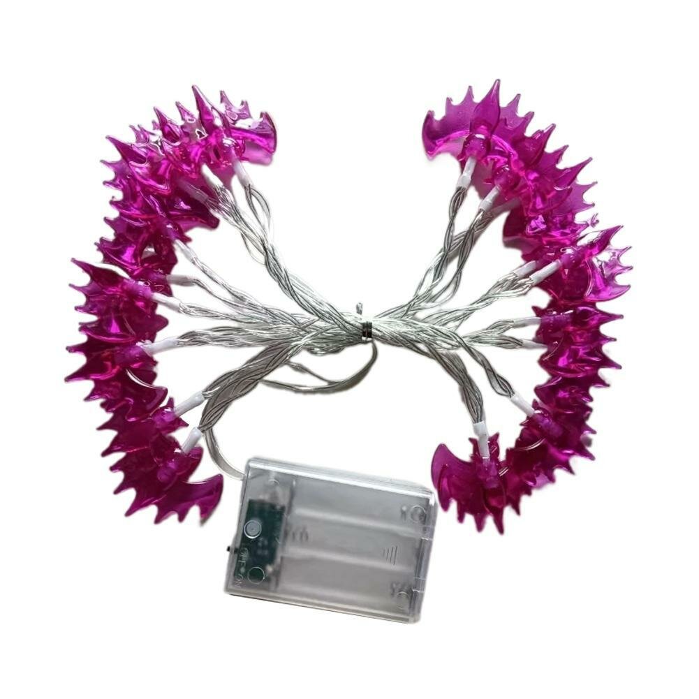 3 метра 20 светодиодных фиолетовых гирлянд в форме летучих мышей, водонепроницаемые, подвесные, декоративные для вечеринок