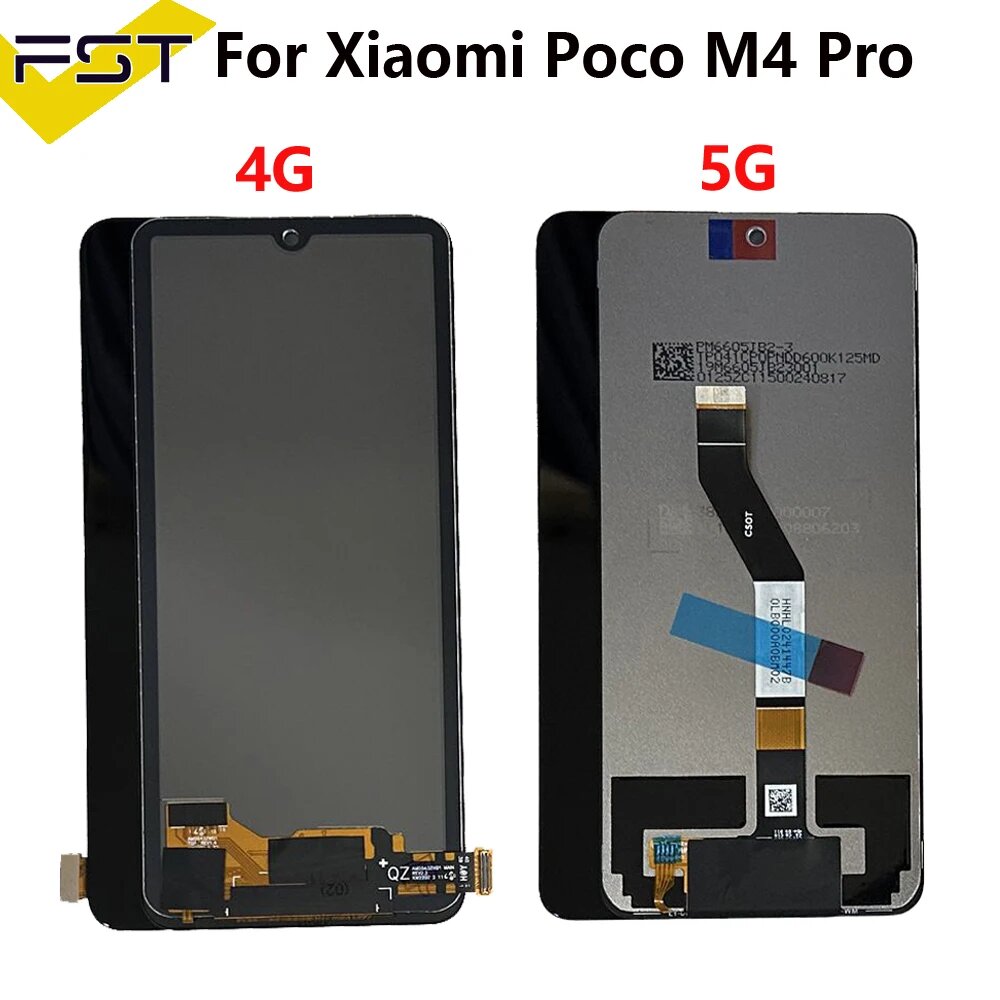 Для Xiaomi Poco M4 Pro 4G MZB0B5VIN 2201117PI 2201117PG ЖК-дисплей с цифровым преобразователем сенсорного экрана в сборе Poco M4 Pro 5G 21091116AG Poco M4 Pro 5G