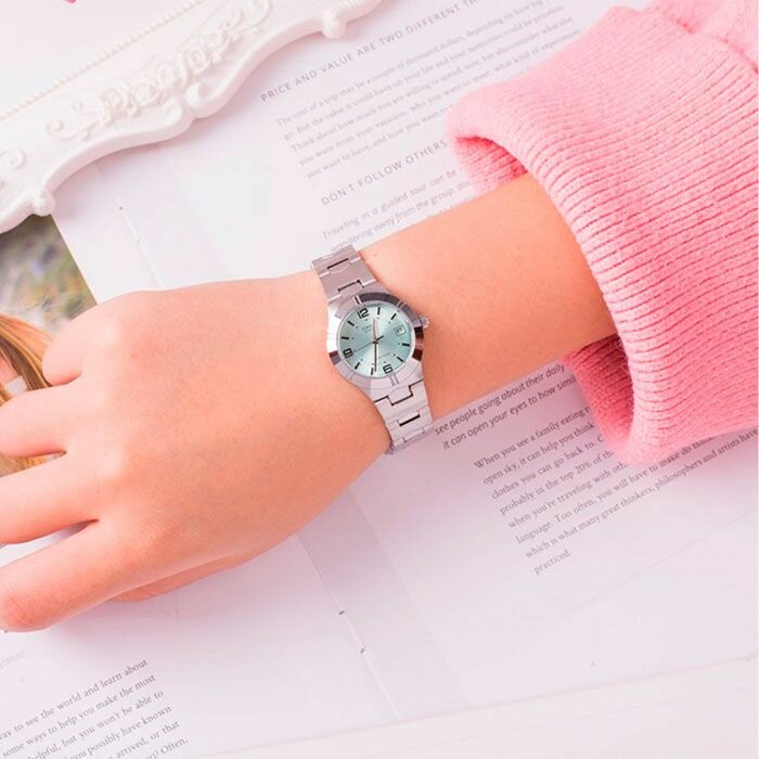 Наручные часы CASIO, голубой, серебряный — фото 1