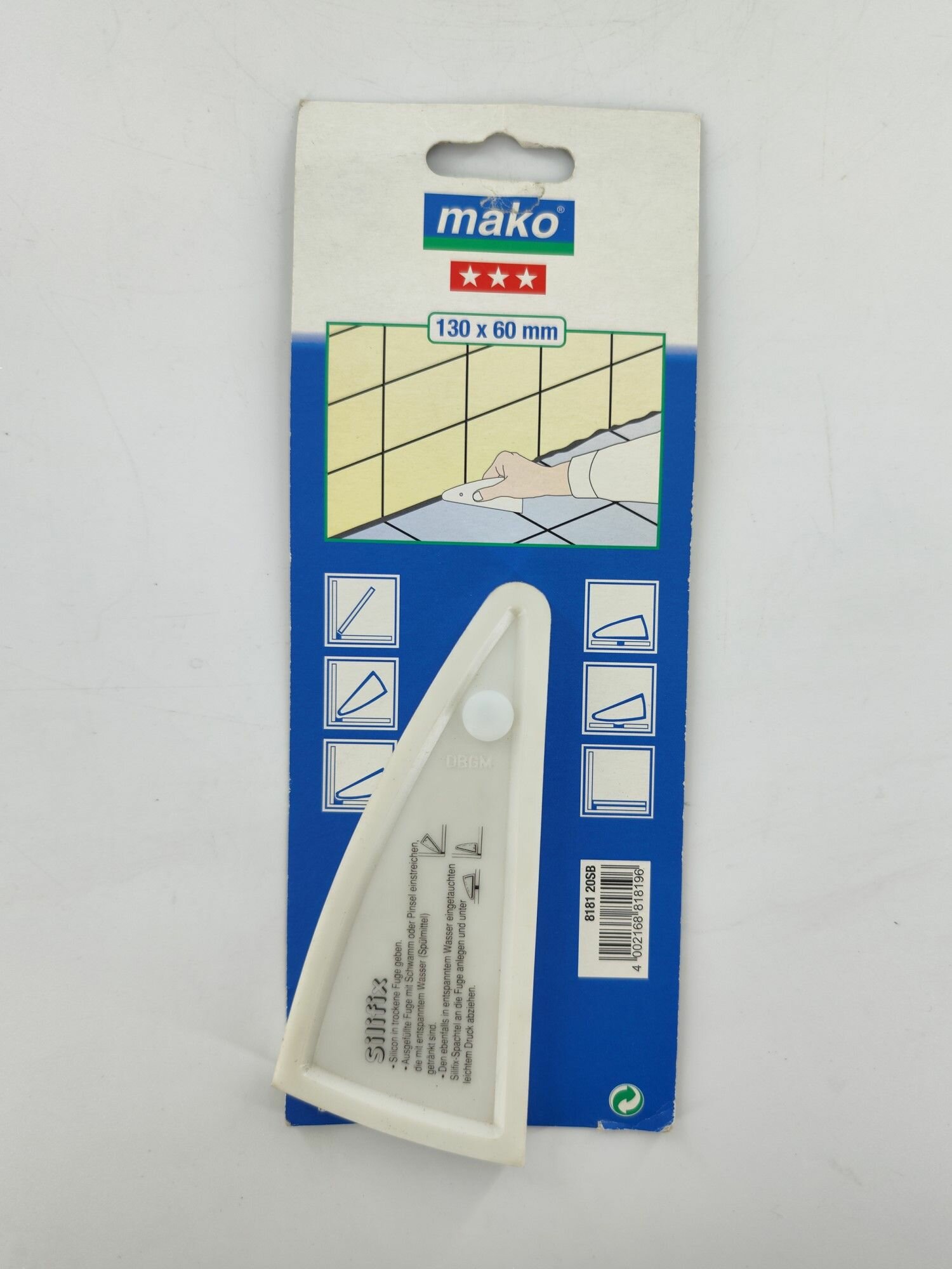 Шпатель силиконовый гибкий Mako 818120SB (130*60мм)