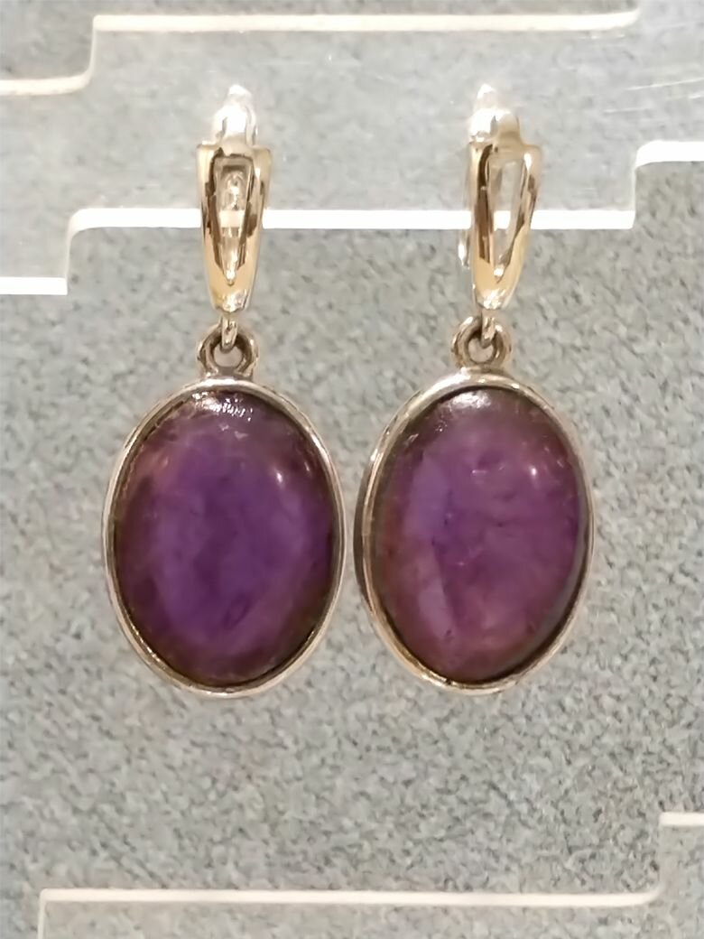 Серьги, аметист