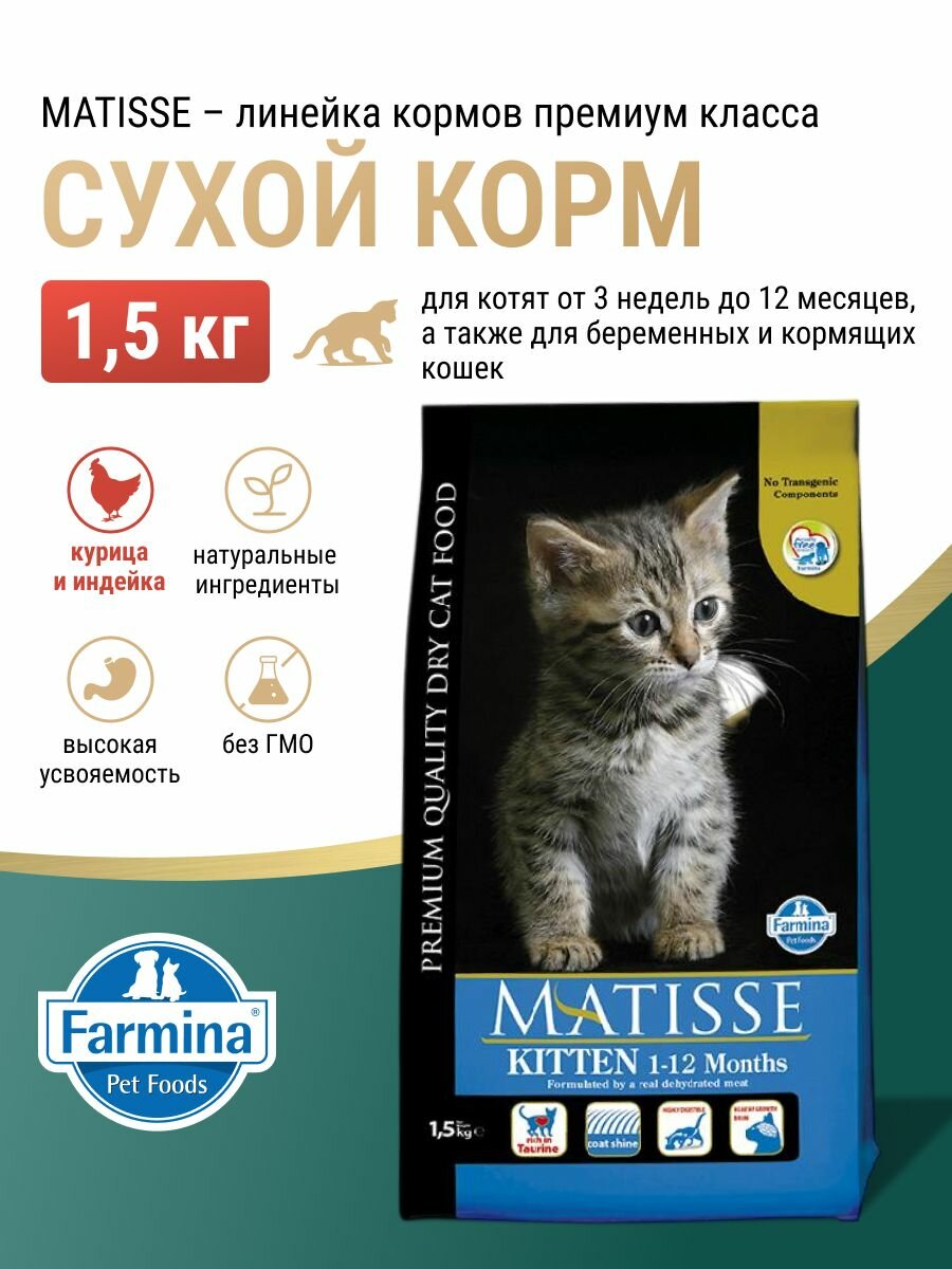 Farmina Matisse Сухой корм для котят, с курицей, 1,5 кг