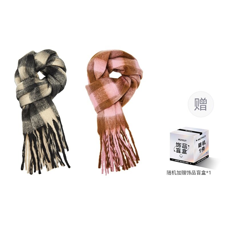 Шарф Black White Plaid MK-WJ1094-01 для мужчин