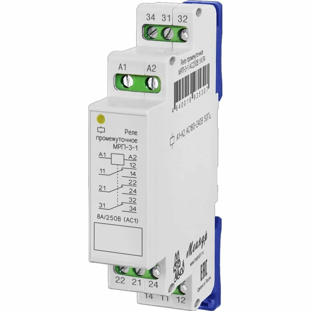 Реле промежуточное Меандр МРП-3-1 A8302-16936618