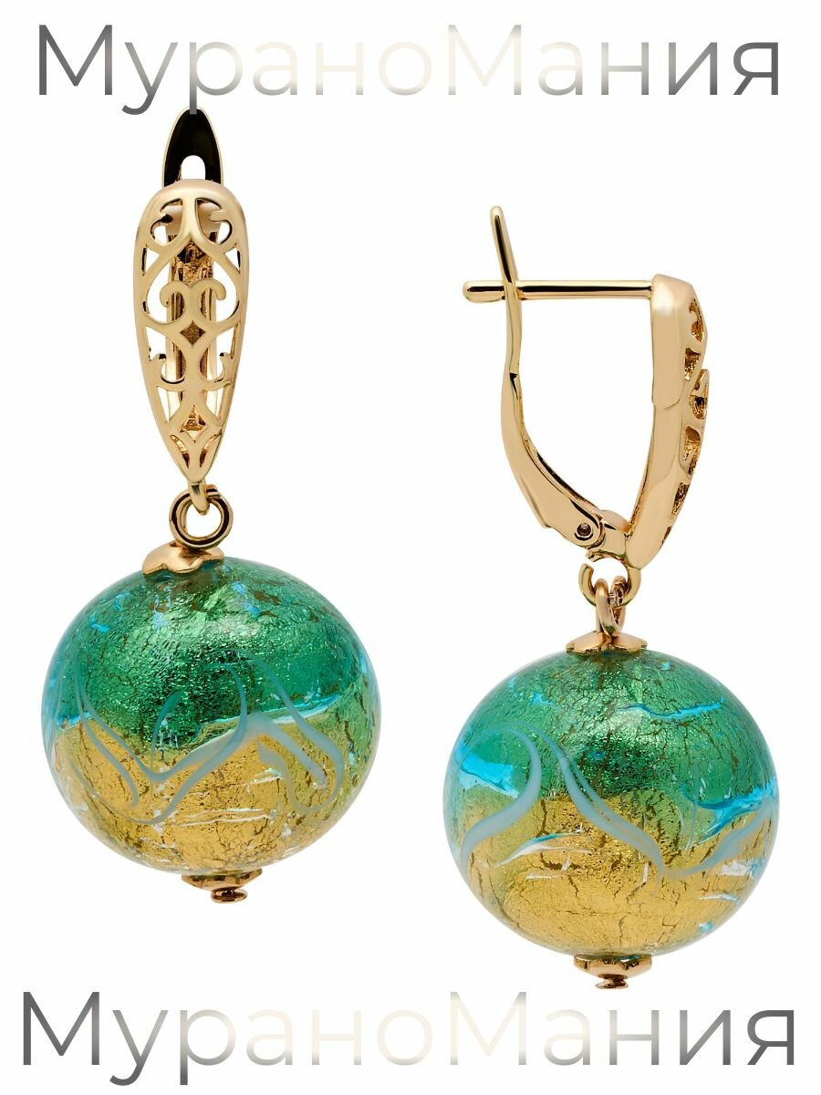 Серьги, муранское стекло, стекло