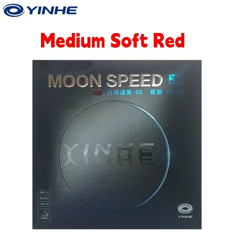 YINHE Moon Speed 53 EURO красная резина для настольного тенниса Medium Soft Red