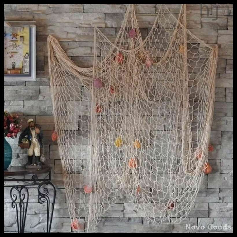 Самый популярный в 2025 годуЭксклюзивный морской декор для интерьера, декоративная сетка рыболовная 100X200 см