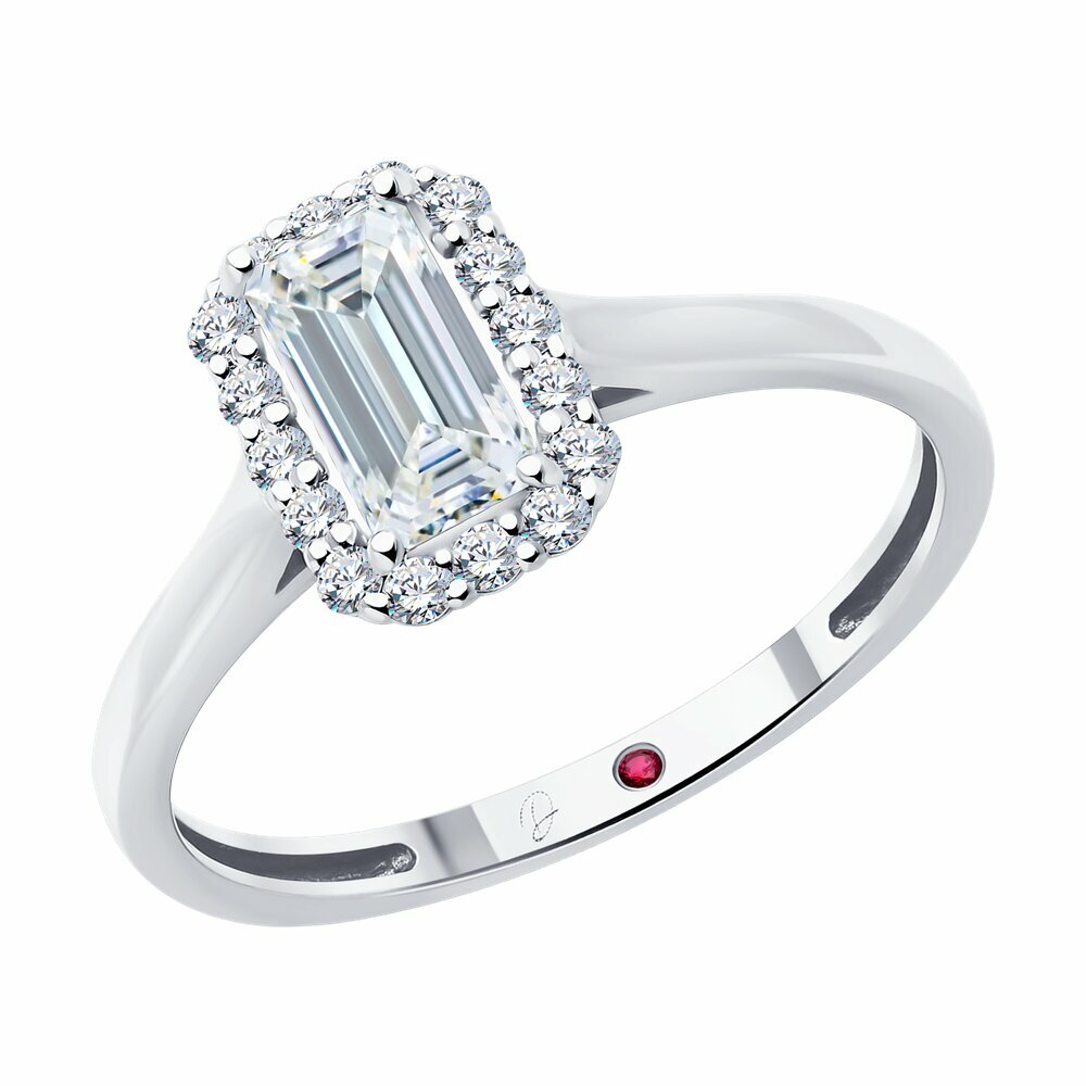 Кольцо, белое золото, 585 проба