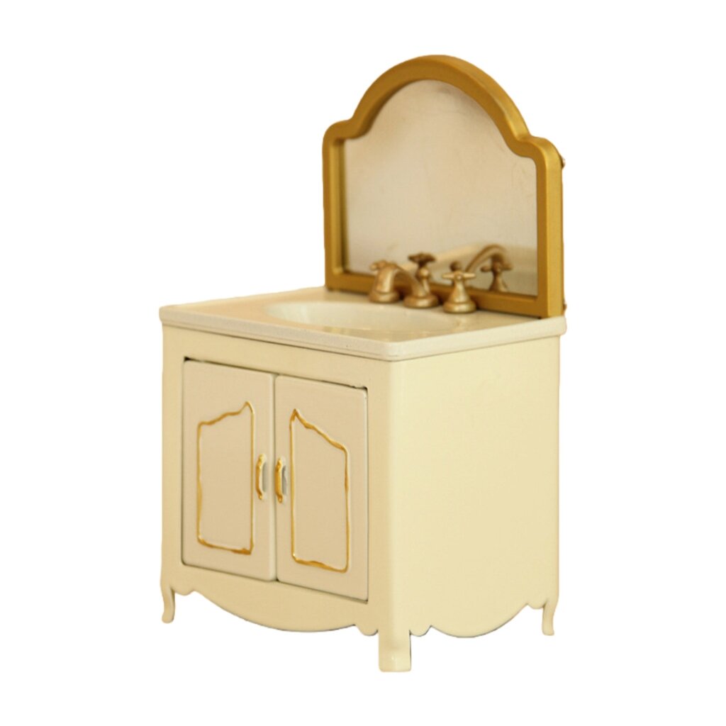 Мини-шкаф для хранения, раковина для ванной комнаты, идеально подходит для аксессуаров для кукольных домиков