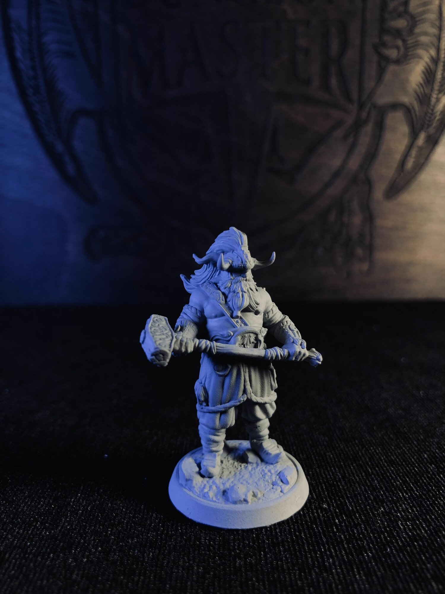 Воин севера, с молотом 2, викинги - Миниатюра для настольных игр DnD, ДнД, Dungeons & Dragons, Pathfinder.