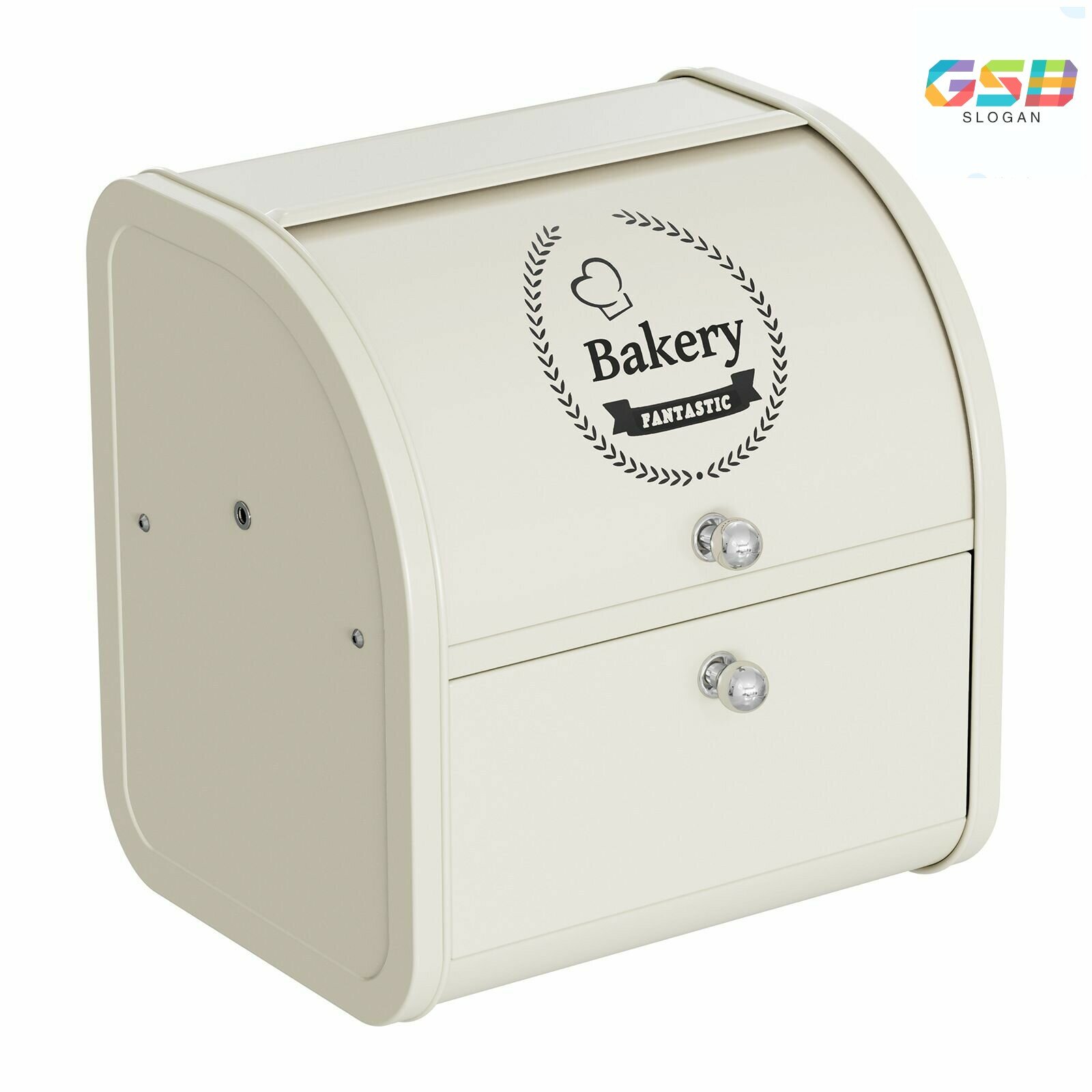 Хлебница "Блеск", береста/бамбук, двухъярусная, сдвижная крышка, с ножом