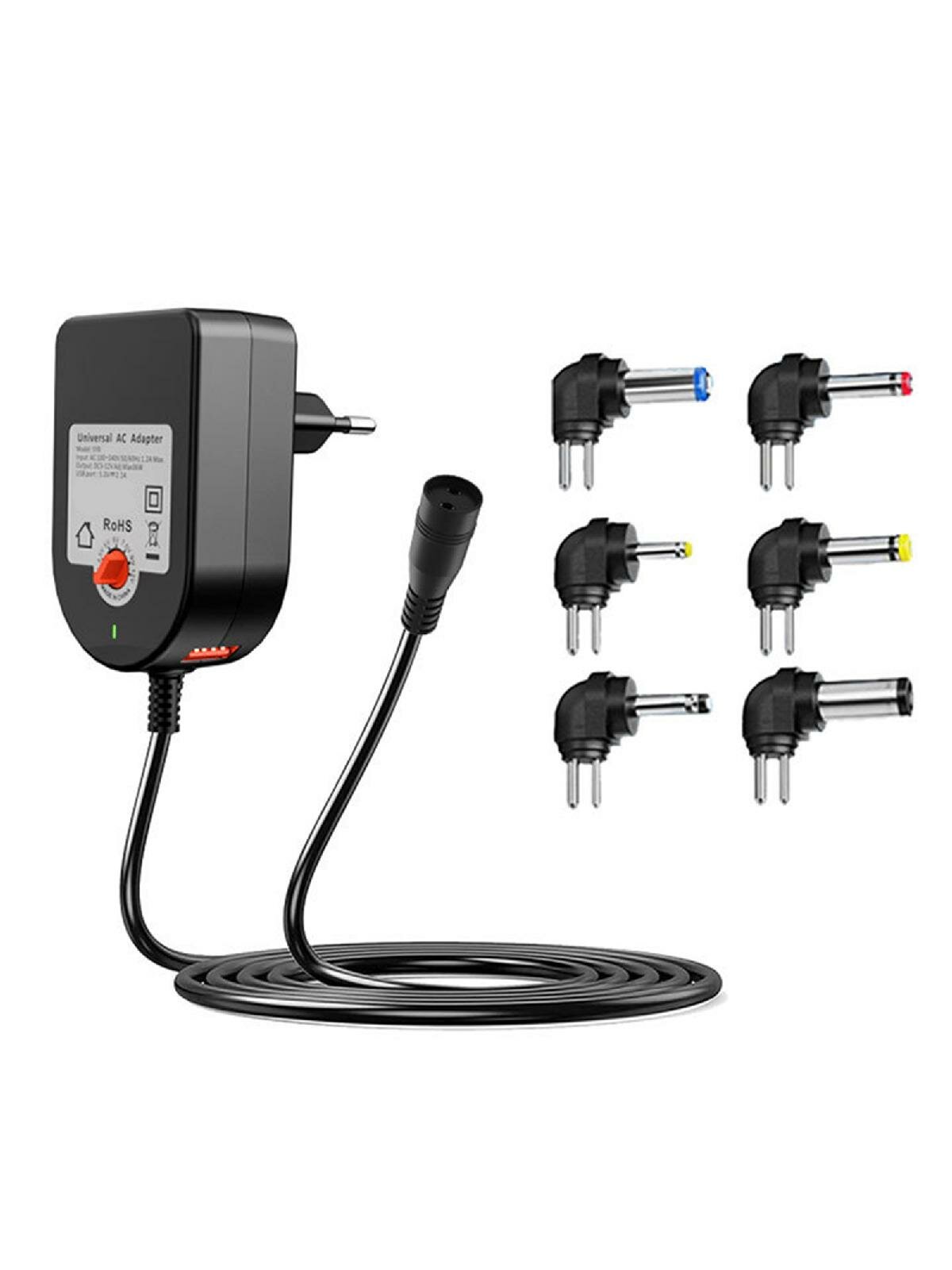 36 Вт импульсный адаптер питания мощностью 3-12 В с выходом 6 Сменных штекеров