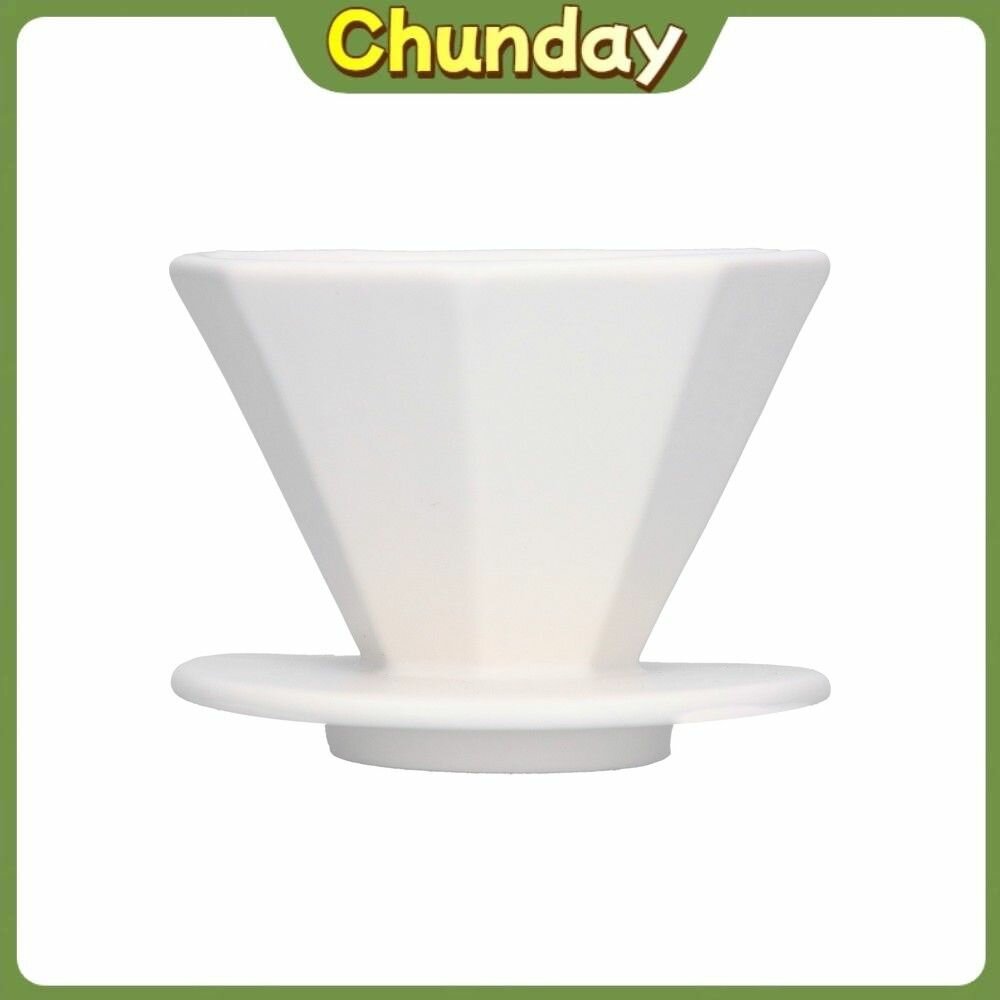 Портативная керамическая капельница для кофе, белая, минималистичный дизайн