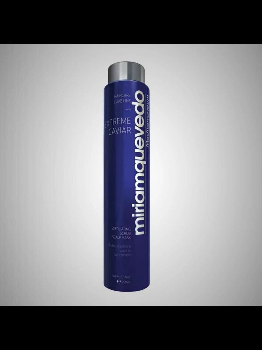 MIRIAMQUEVEDO Extreme Scrub Scalp Mask, Отшелушивающая маска для кожи головы с экстрактом черной икры 250 мл