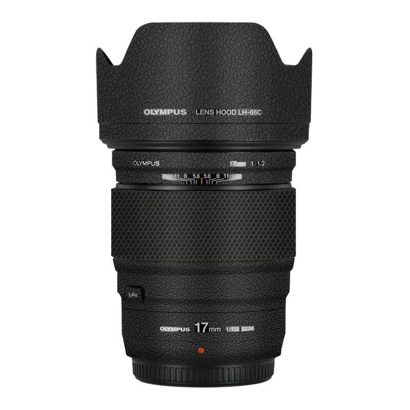 3M пленка для защиты объектива Olympus 17мм F1.2 Pro - Faux Leather Black, устойчивая к царапинам