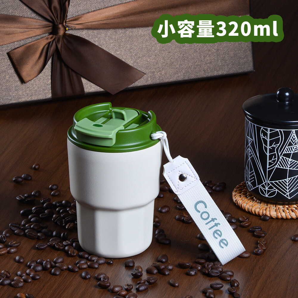 Модная брендовая кофейная кружка из нержавеющей стали 316, высококачественная керамическая термокружка, портативная дорожная кружка, интернет-знаменитость, кружка для воды, настраиваемая