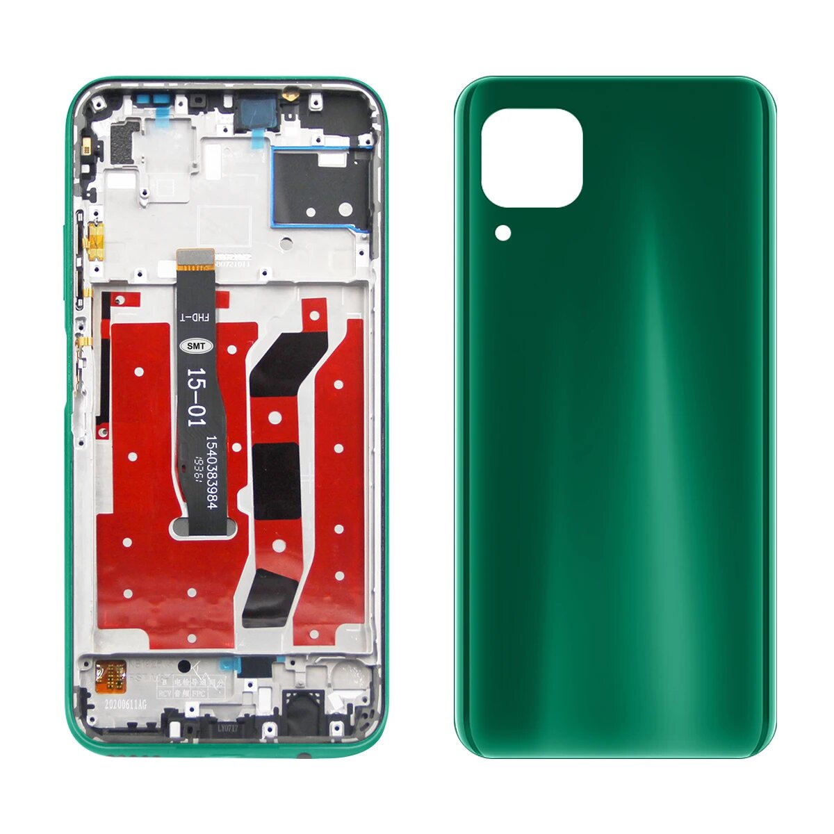 ЖК-дисплей для Huawei P40 Lite JNY-LX1, замена сенсорного экрана для P40 Lite, ЖК-экран Nova 6 SE, экран дисплея Green Frame Cover