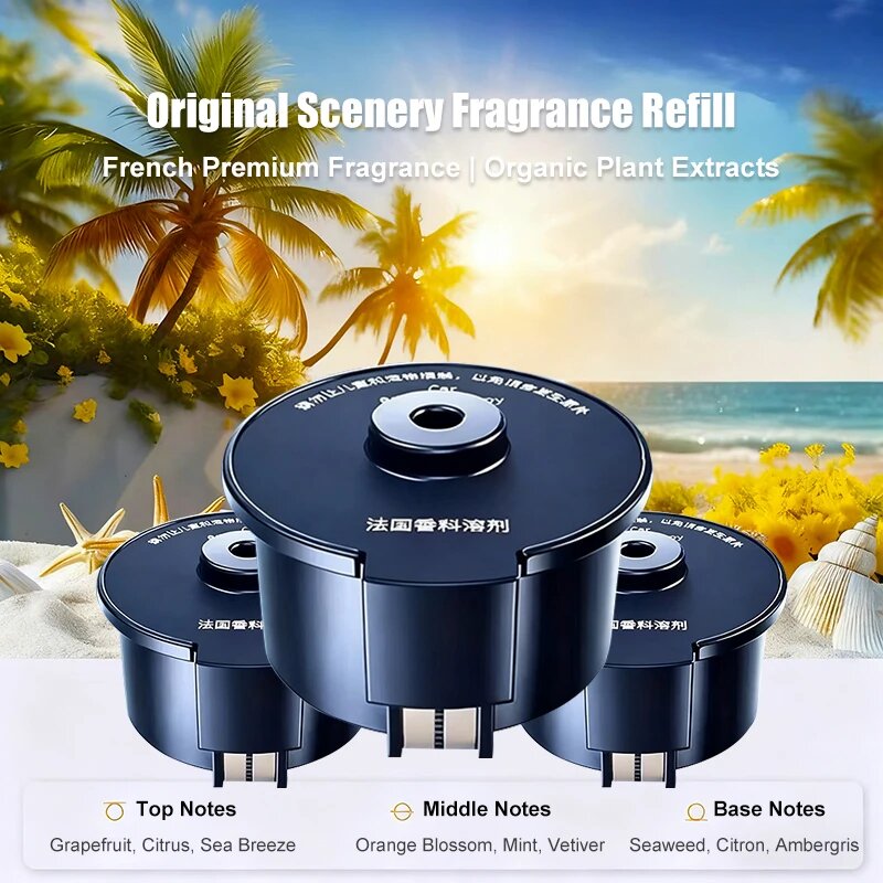 Автомобильный электрический воздушный диффузор с ароматом окружающего света, регулируемые диффузоры эфирного масла для декора салона автомобиля, офиса, дома, подарка set 6