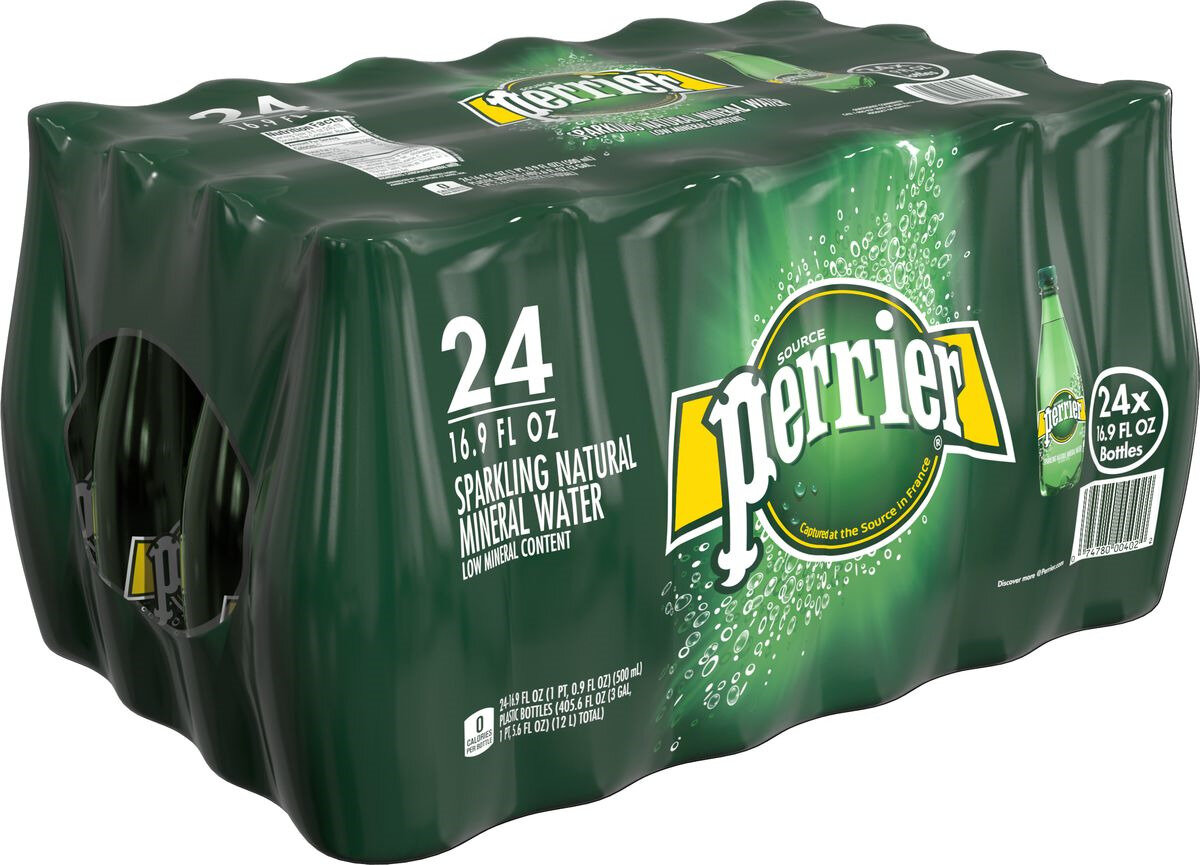 Вода Perrier / Перье минеральная, газированная. 0,5 х 24 шт/уп, ПЭТ