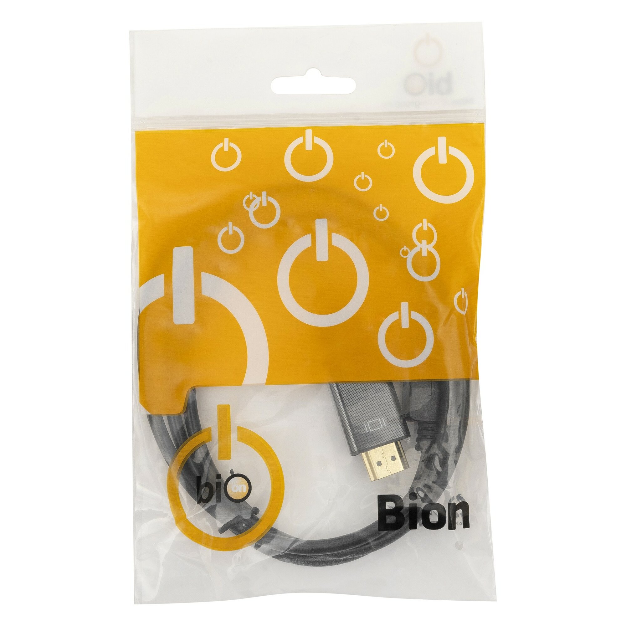 Bion Expert Кабели HDMI DVI DP Bion Кабель DisplayPort - HDMI, 20M 19M, однонаправленный конвертор сигнала с DisplayPort в HDMI, 1 м, черный